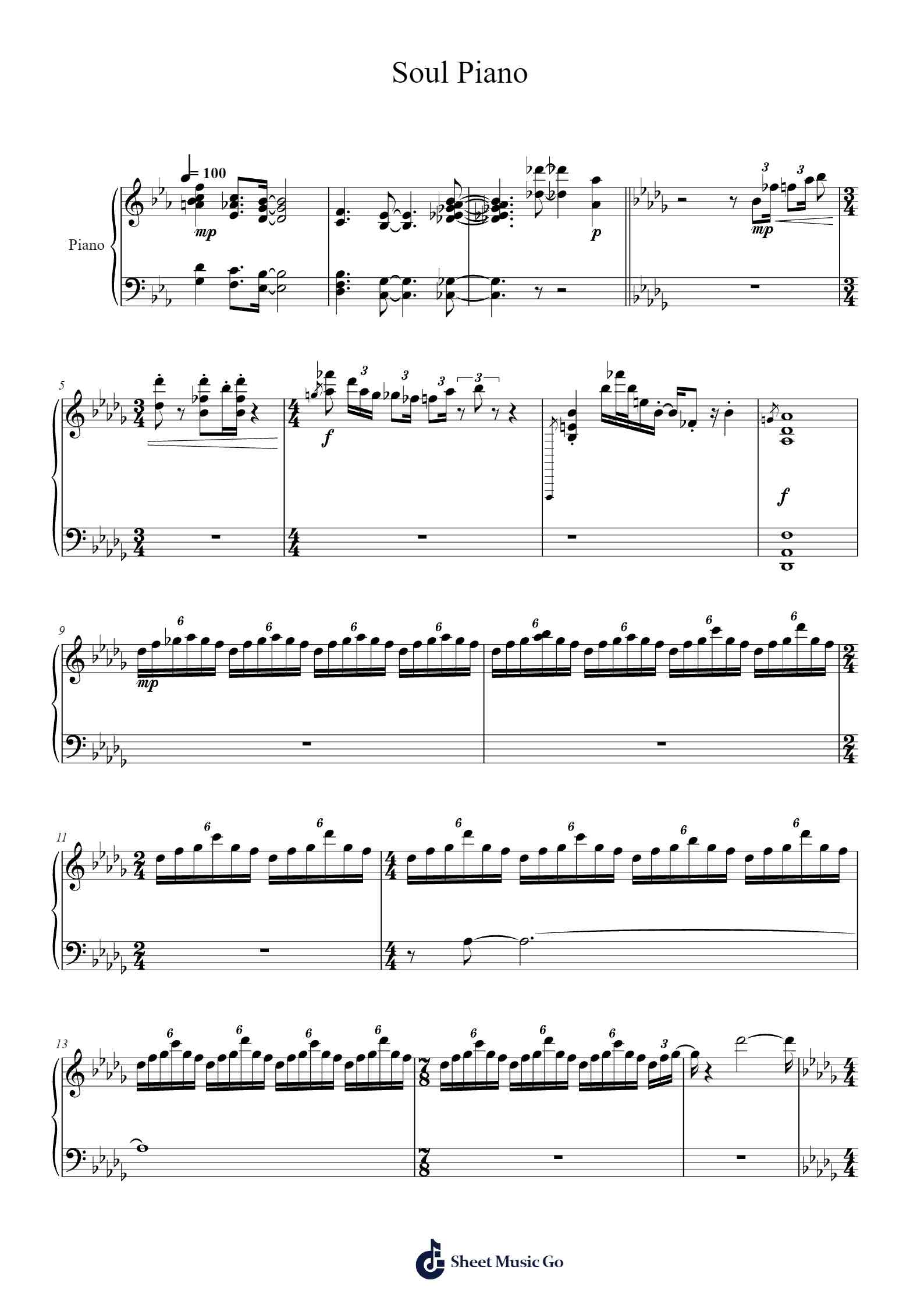 Soul Piano Sheet Music by Jose Morales-Arr.Latbel Conler