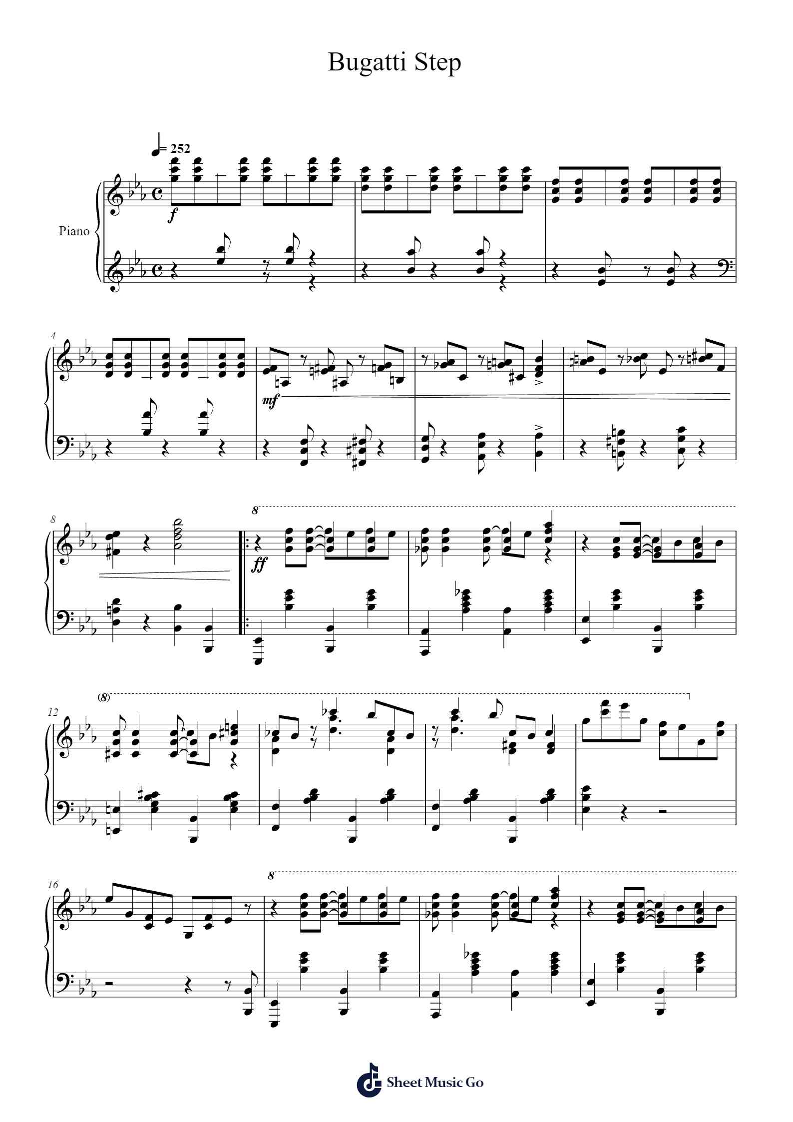 Bugatti Step Partition par Jaroslav Ježek - Arr. Poundpe