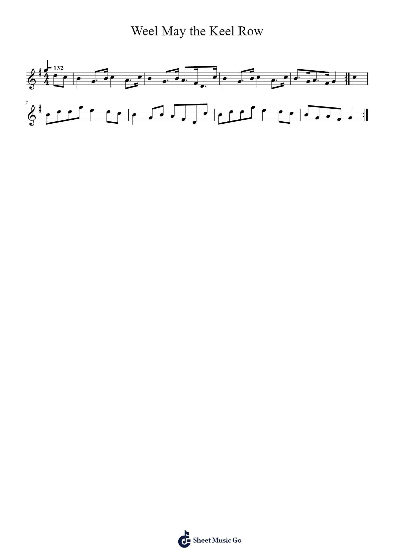 Weel May the Keel Row Sheet Music by Rhythmet-Arr.Pulsing