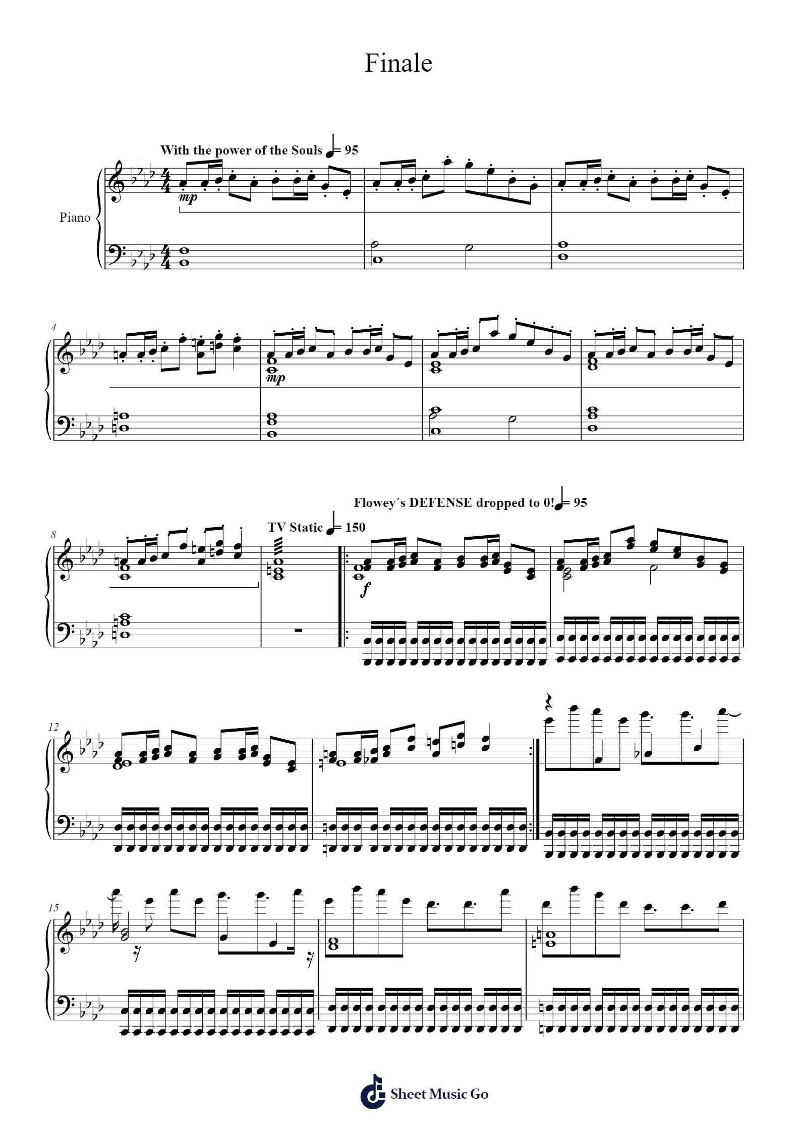 Finale Sheet Music by Toby Fox-Arr.Virlouis
