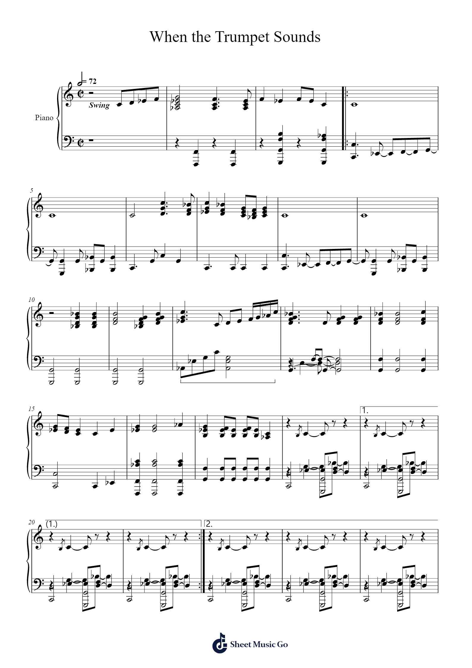 When the Trumpet Sounds Sheet Music by -Arr.Hootus