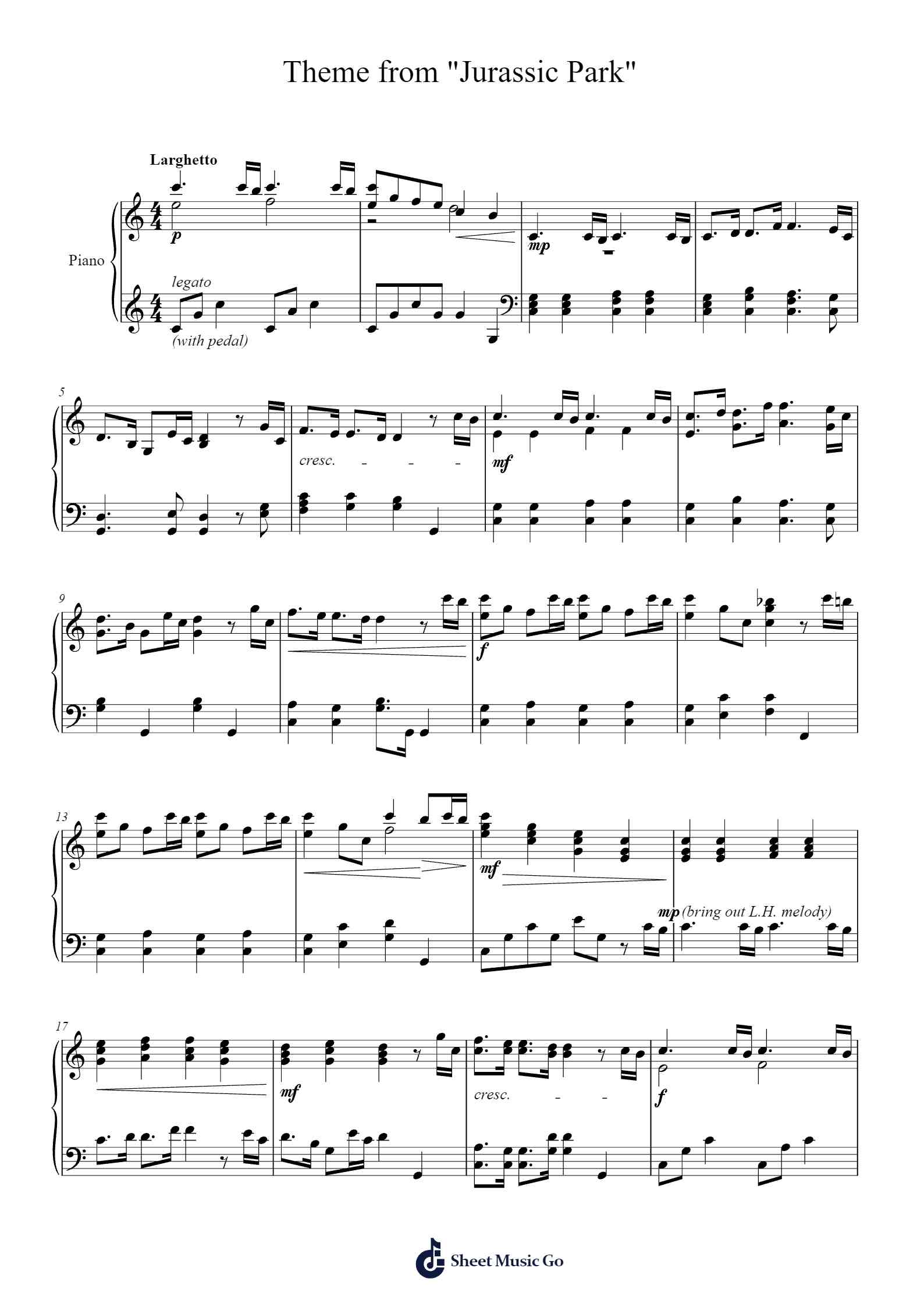 Theme from "Jurassic Park" Ноты от John Williams-Аранж.Kyleyy