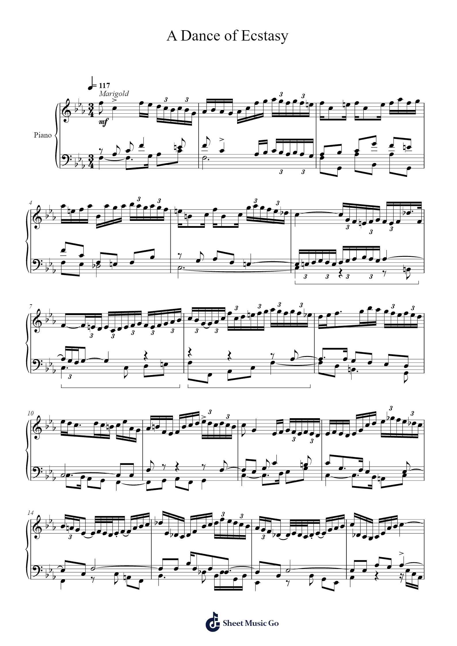 A Dance of Ecstasy Sheet Music by Toursbur-Arr.Pulsing