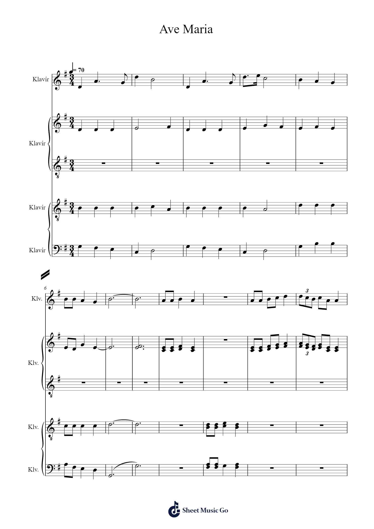 Ave Maria Sheet Music by Javier Busto-Arr.Cookqe