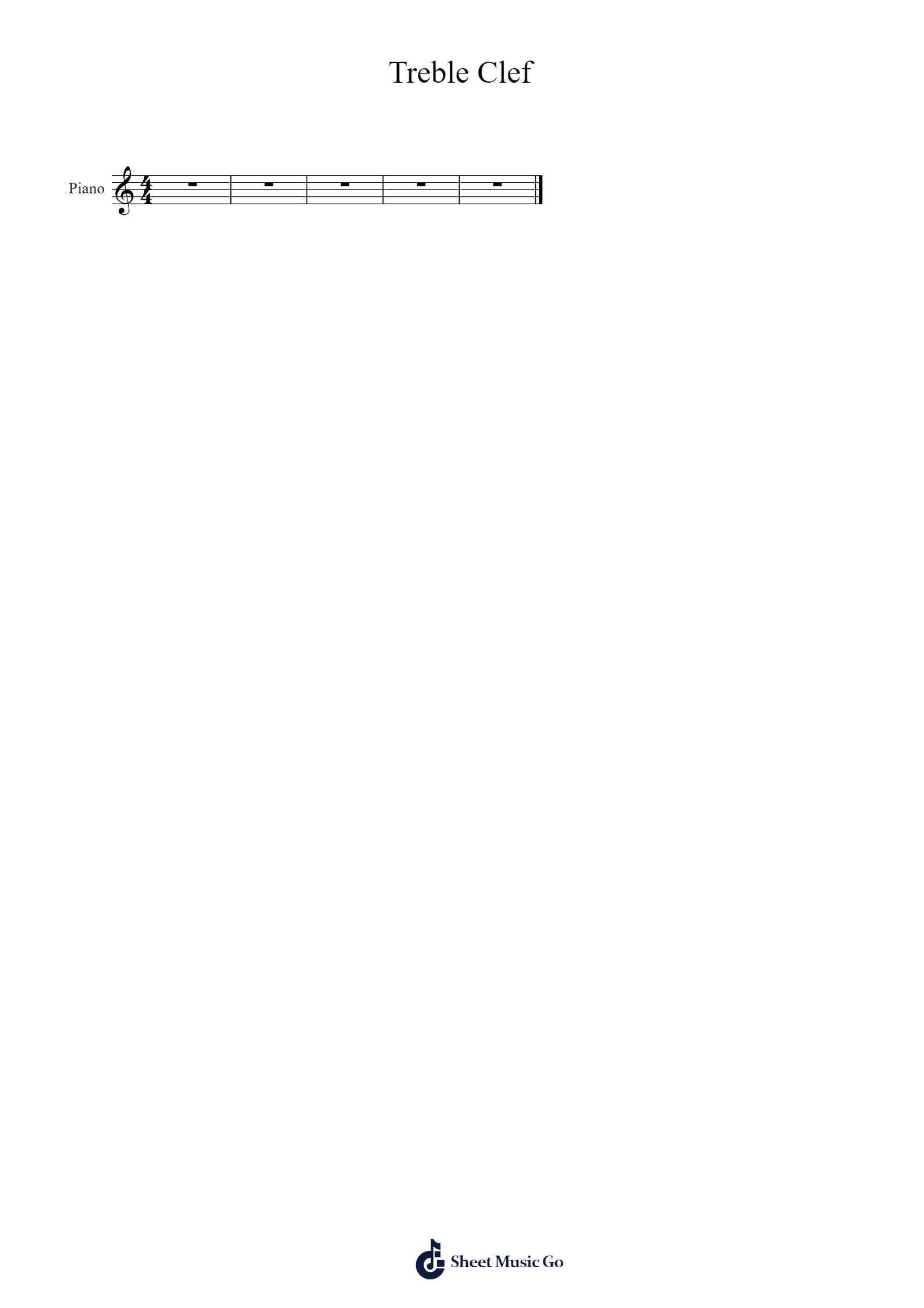 Treble Clef Sheet Music by -Arr.Charjames