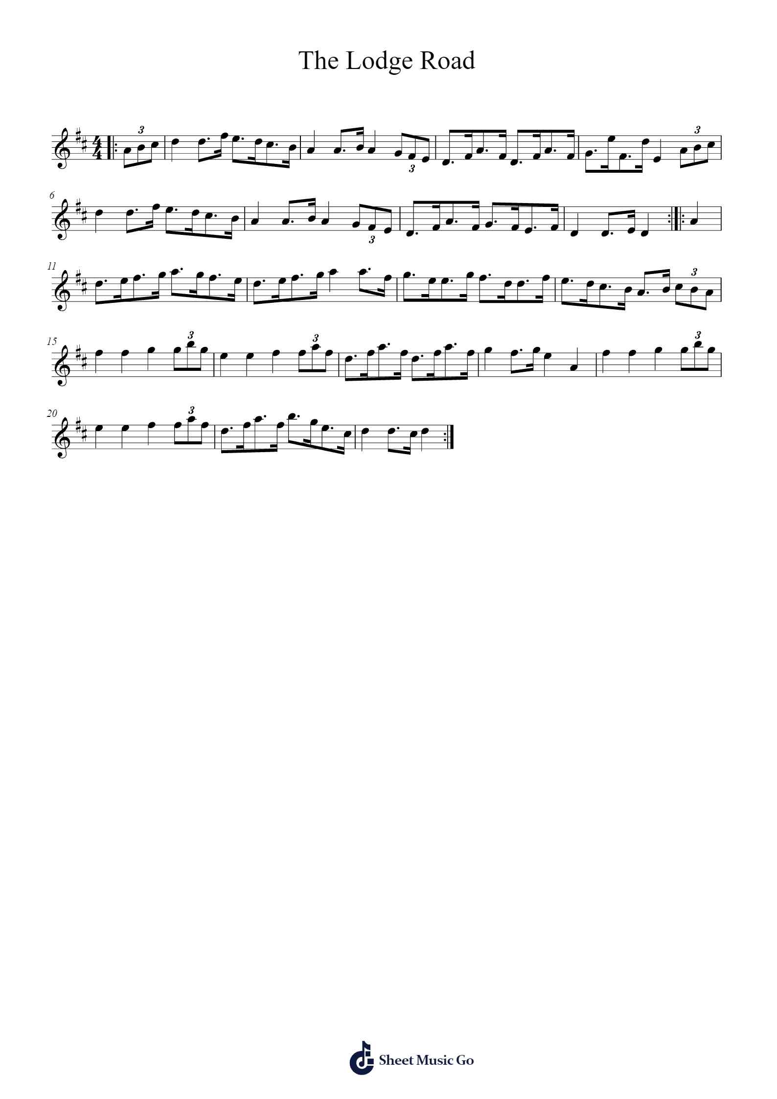 The Lodge Road Sheet Music by f0lk-Arr.Caescott