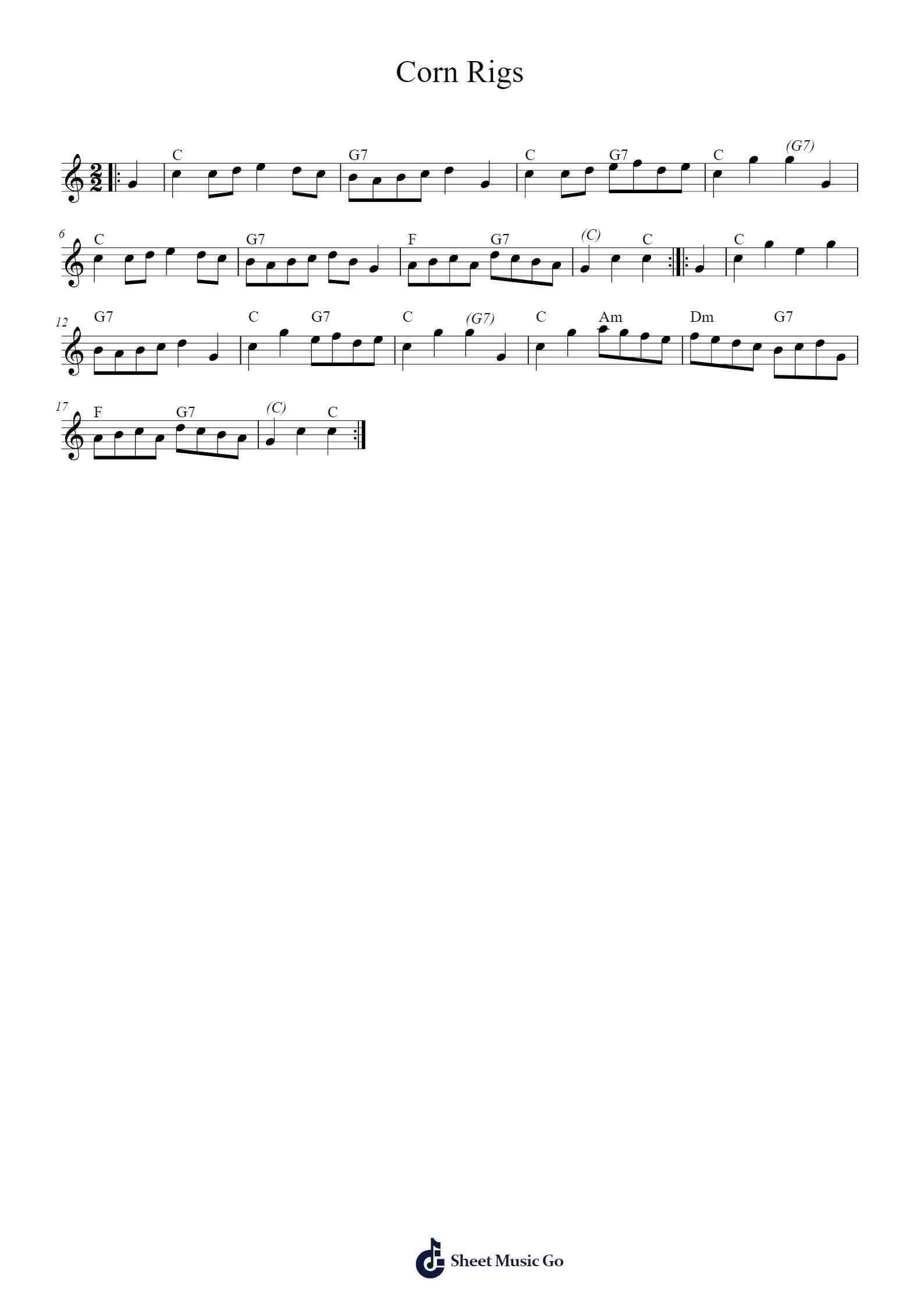 Corn Rigs Partitura por SlurPapa - Arr. Bautab
