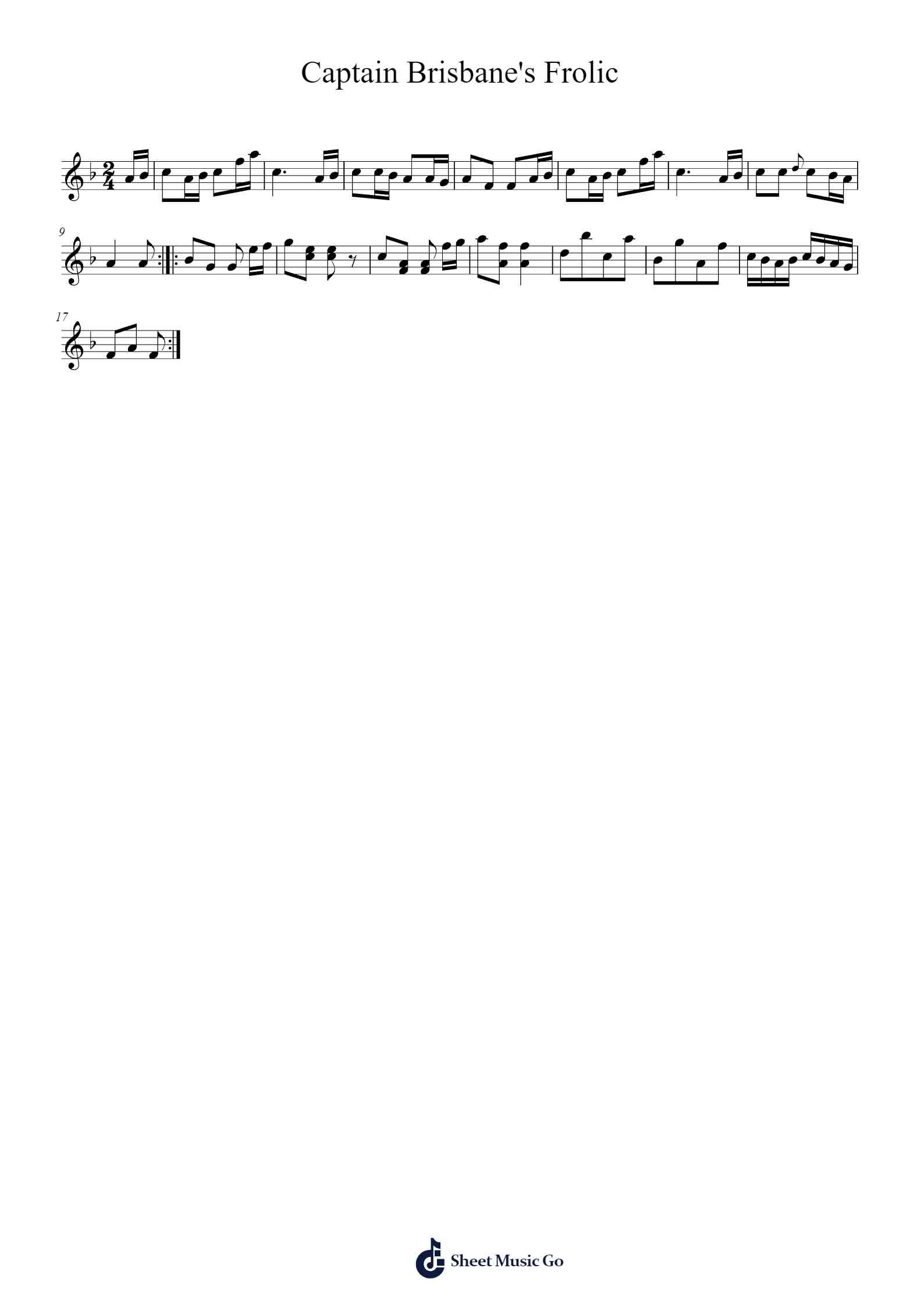 Captain Brisbane's Frolic Sheet Music by Julian Chambers-Arr.Warald ...
