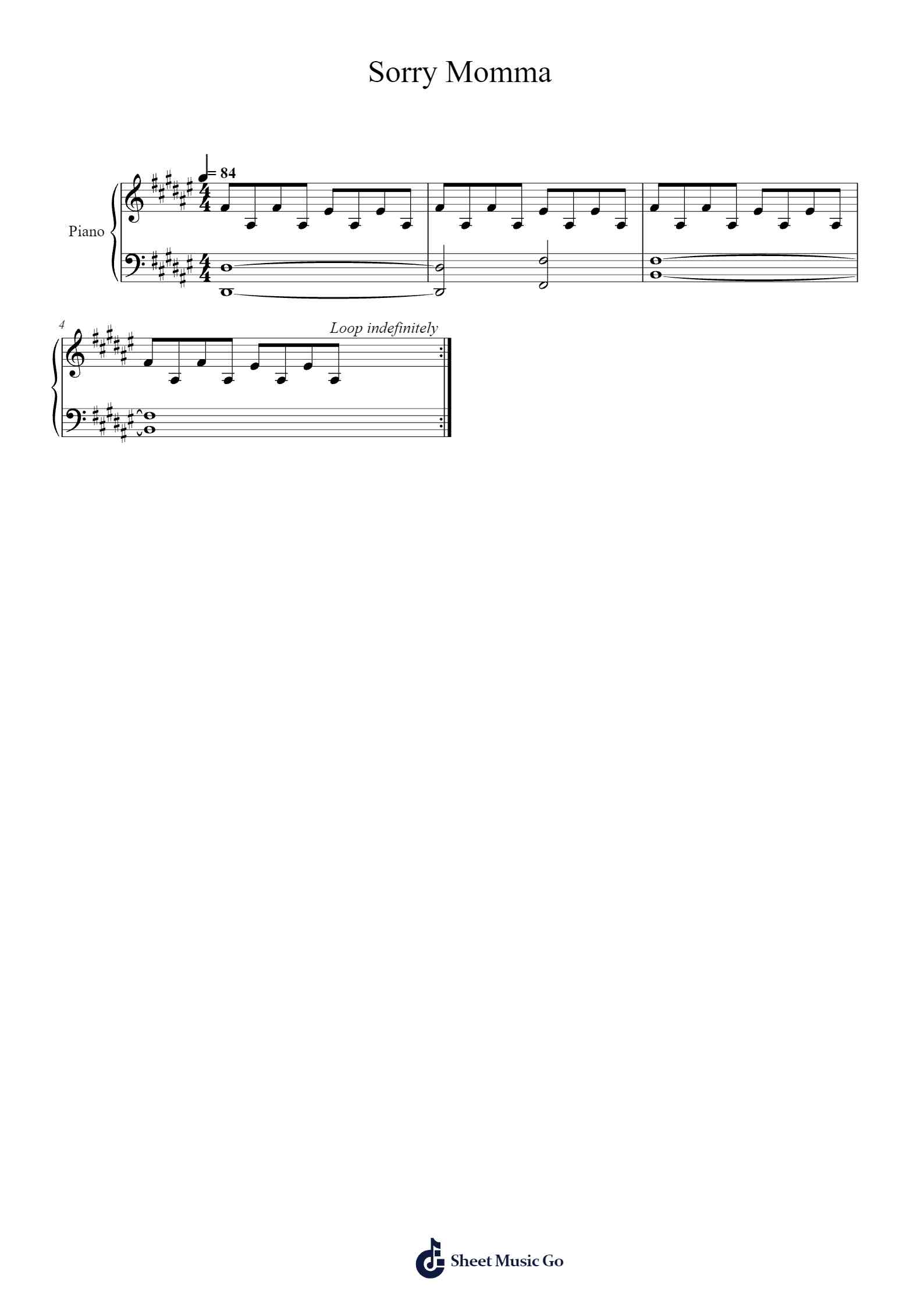 Sorry Momma Sheet Music by Rich The Kid/YoungBoy Never Broke Again-Arr ...