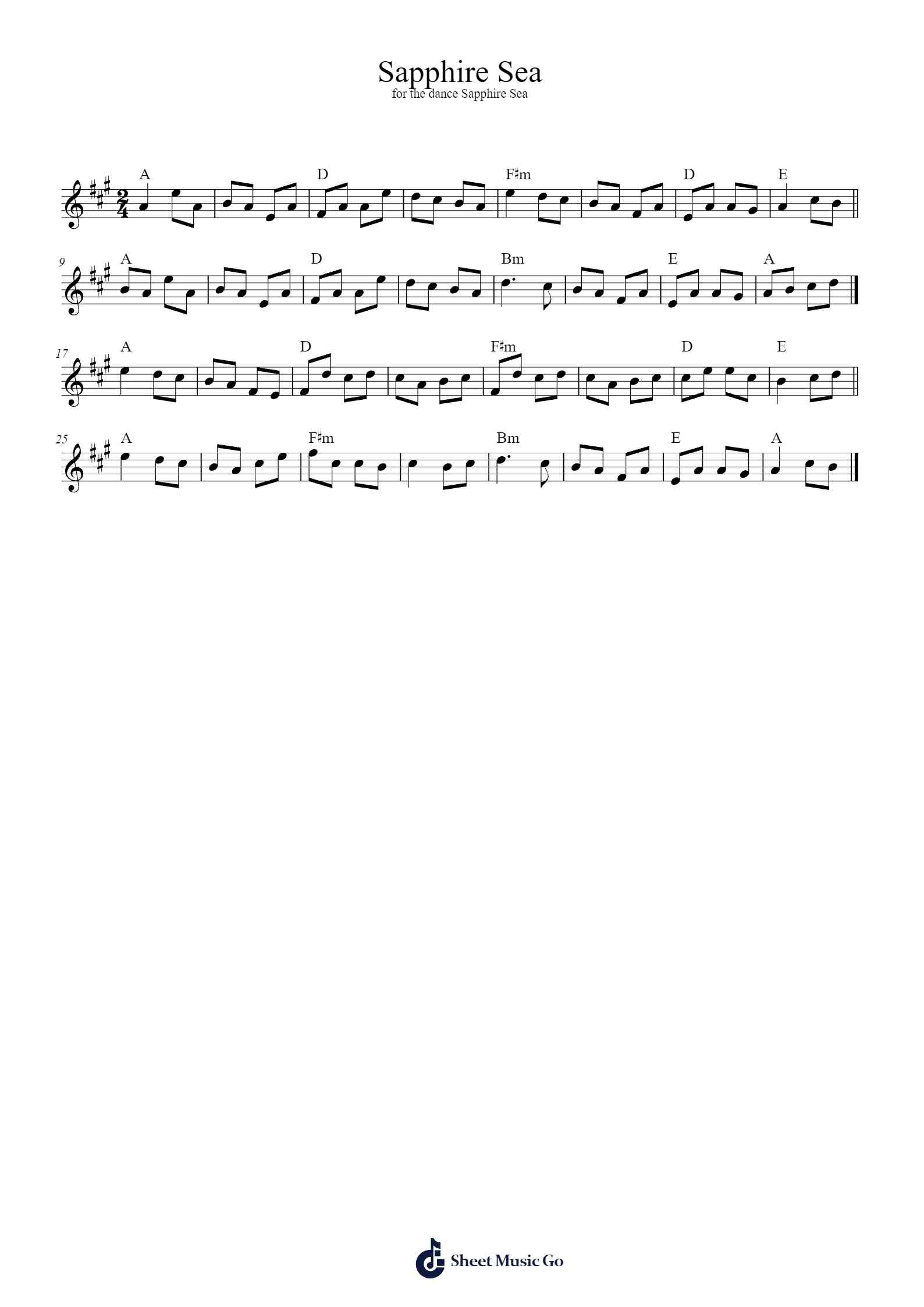 Sapphire Sea Sheet Music by Christine Robb/Amelia Mason/Emily Troll-Arr ...