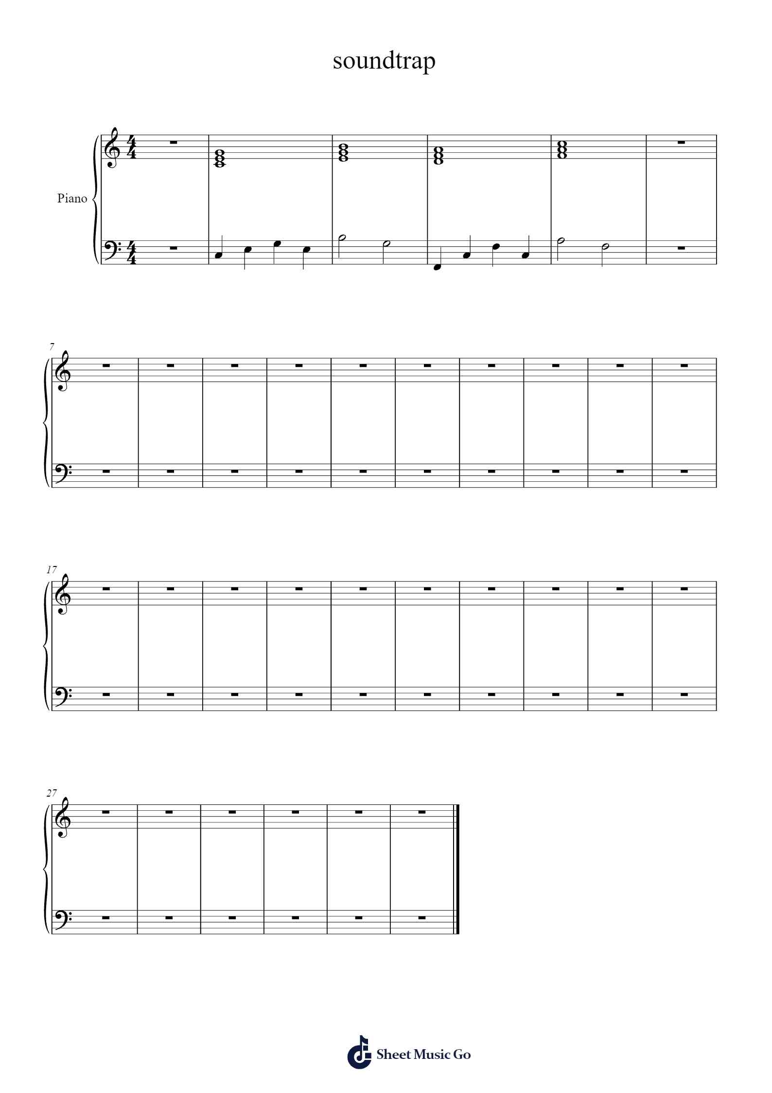 soundtrap Sheet Music by -Arr.Kylefie