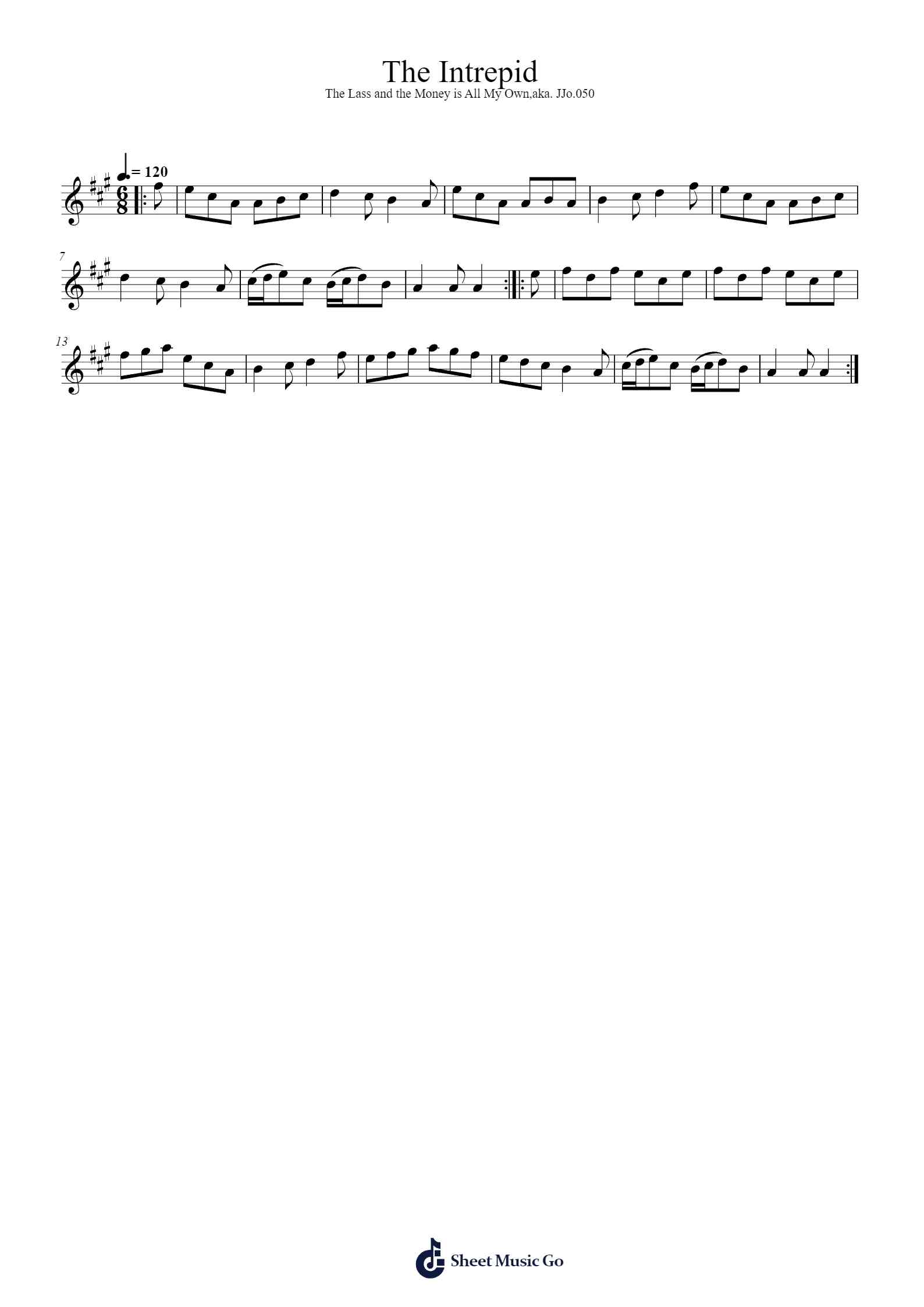 The Intrepid Sheet Music by -Arr.Bivien