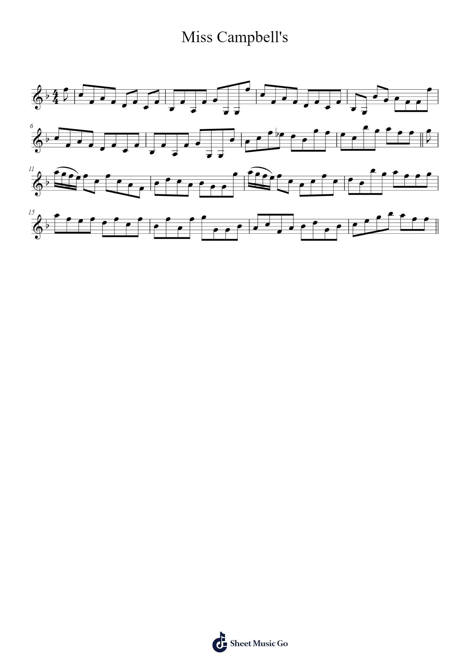Miss Campbell's Sheet Music by Robert Macintosh-Arr.Debnoel Croftfrank